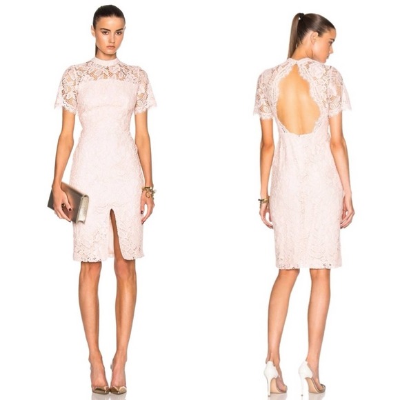 Alexis | Dresses | Nwt Alexis Pink Rose Blush Ardella High Neck Lace ...